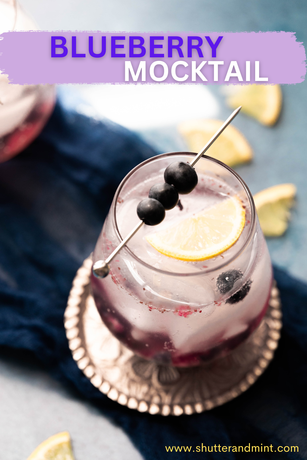 Blueberry Mocktail - Shutter + Mint