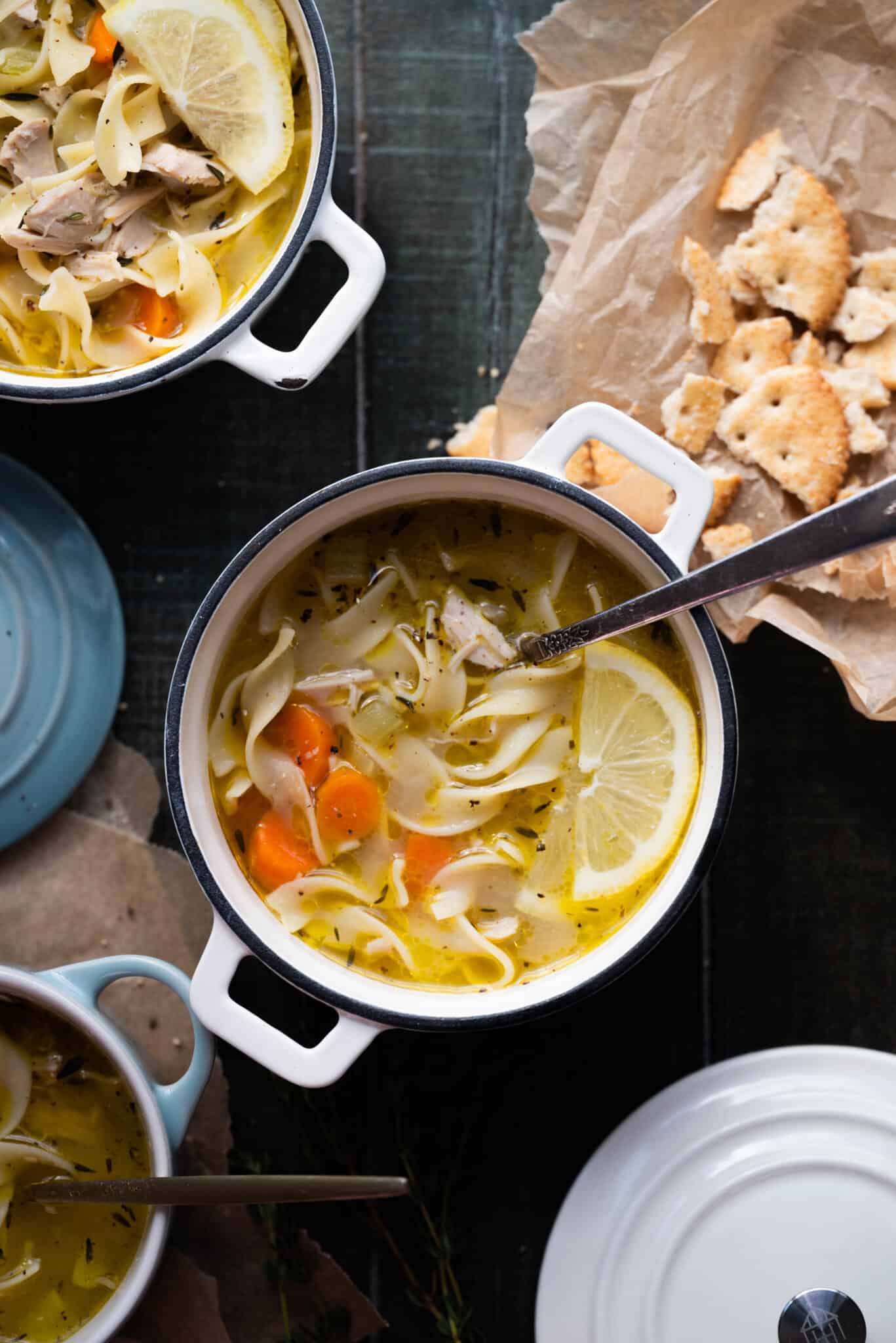 Dutch Oven Easy Chicken Noodle Soup - Shutter + Mint