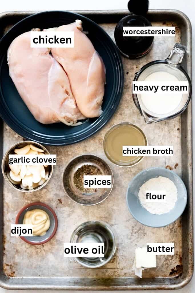Dutch Oven Chicken with Garlic Cream Sauce - Shutter + Mint