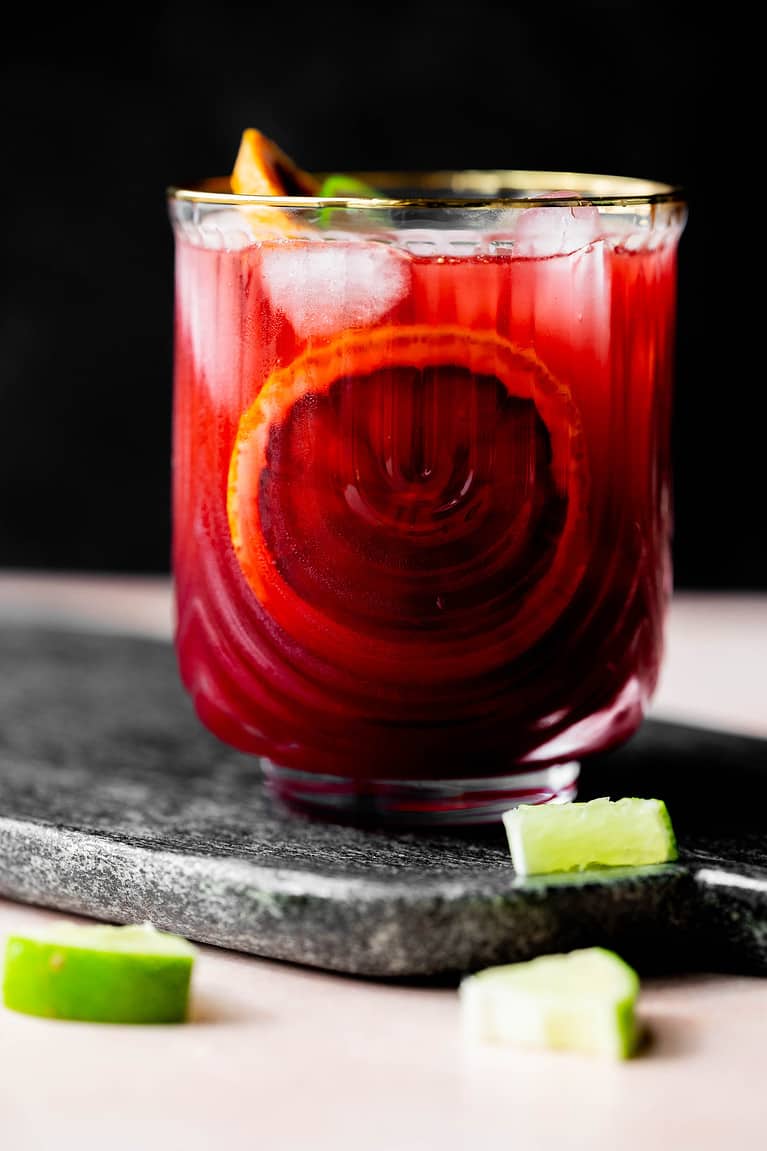 Blood Orange Hibiscus Mocktail - Shutter + Mint