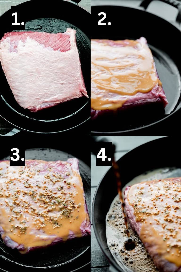 Dutch Oven Corned Beef and Cabbage with Horseradish Sauce - Shutter + Mint