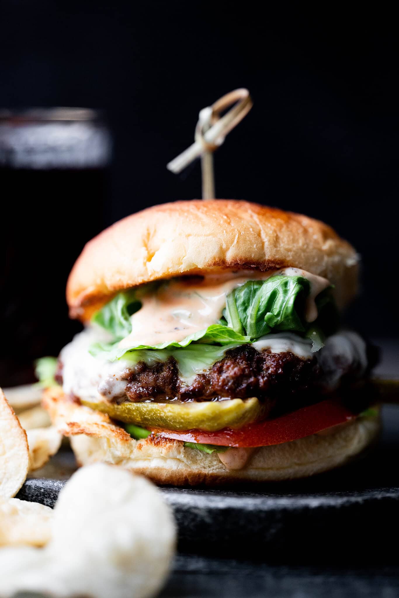 House Cheeseburger with Homemade Sauce - Shutter + Mint